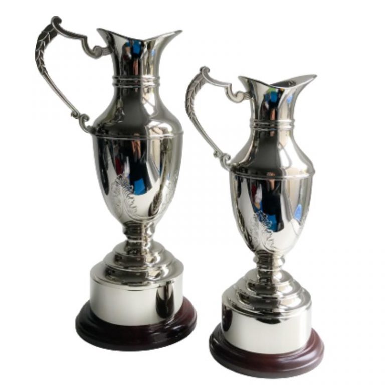 NICKEL PLATED CLARET JUG - Victory Trophies - Golf Trophies