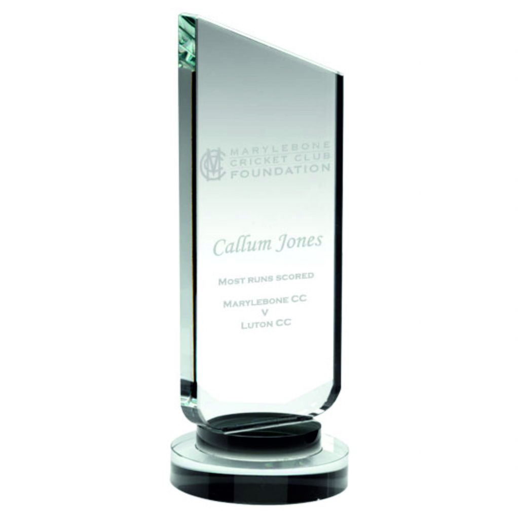 CBG6 Glass Cricket Trophy - available from Victory Trophies