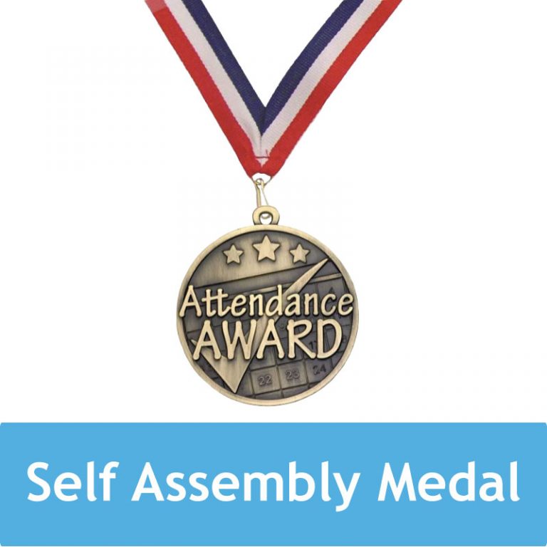 Self Assembly 'Attendance Award' Medal - only £2.00 from Victory Trophies